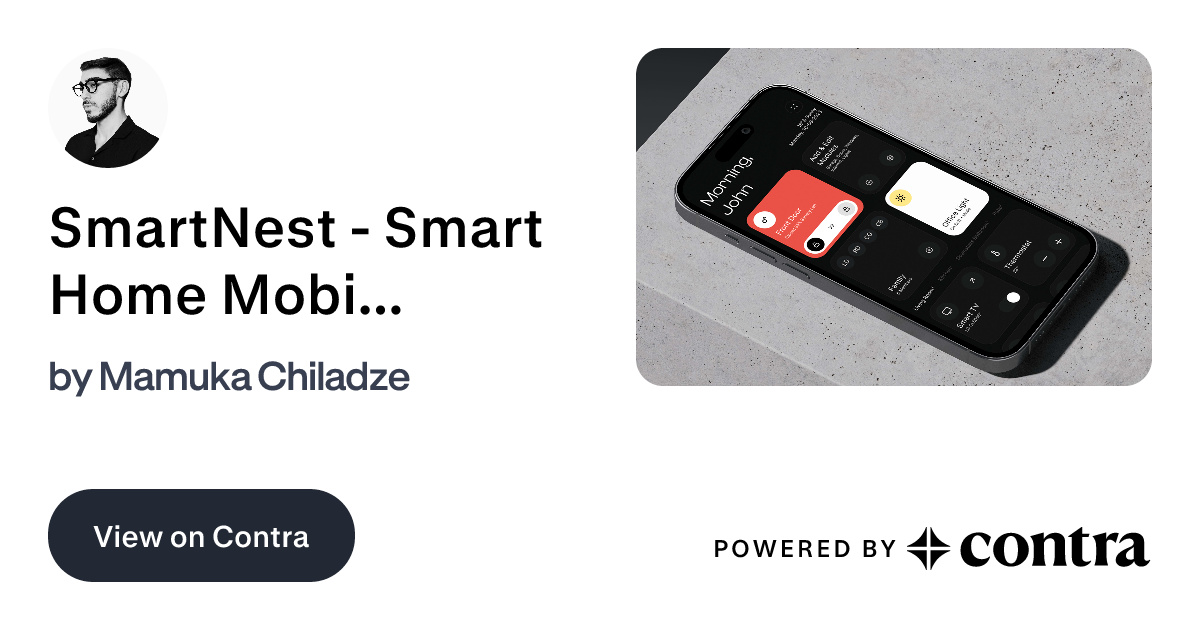 SmartNest - Smart Home Mobile App by Mamuka Chiladze