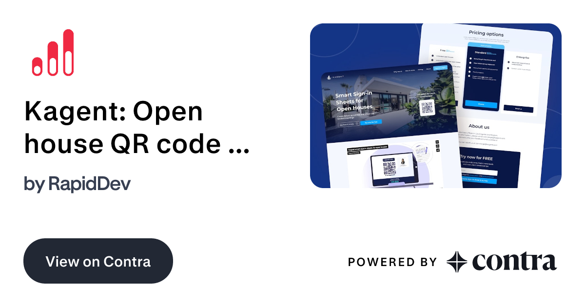 Kagent: Open house QR code sign-in sheet by Rapid Dev