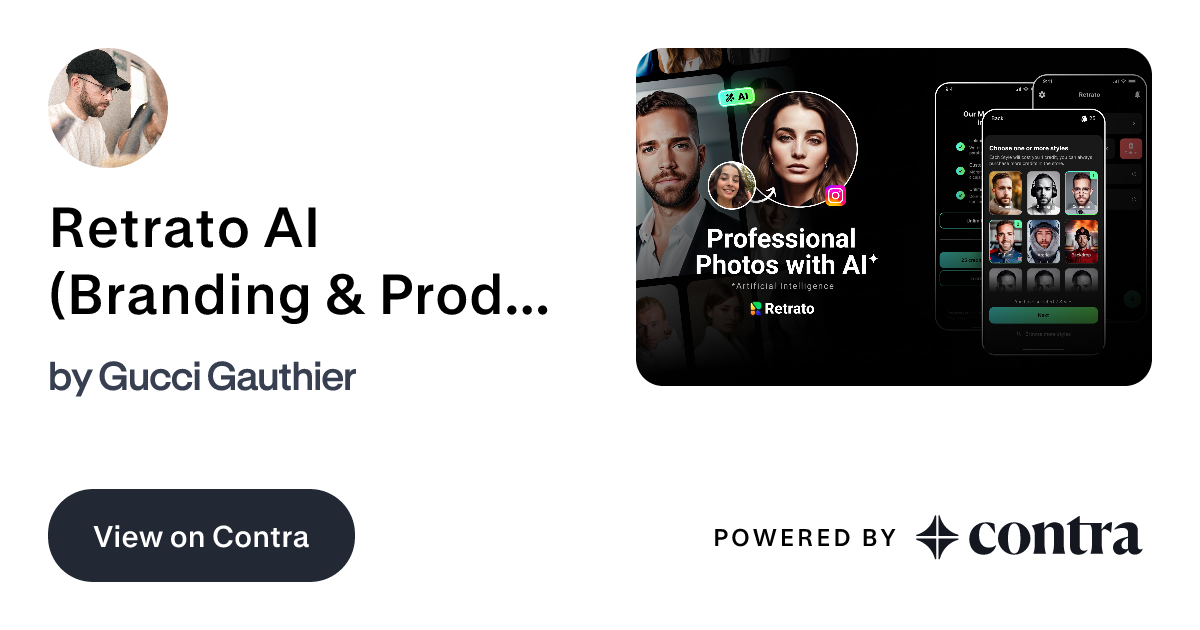 Retrato AI (Branding & Product Design) by Gucci Gauthier