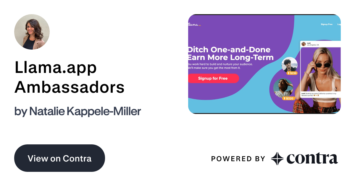 Llama.app Ambassadors by Natalie Kappele-Miller