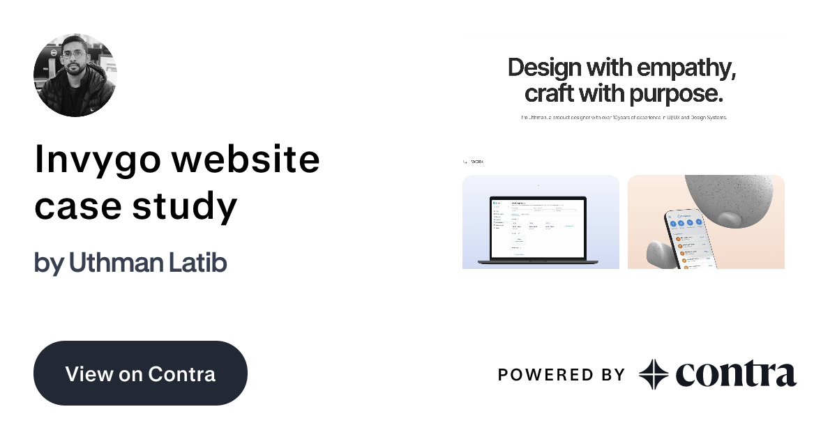 Invygo website case study by Uthman Latib