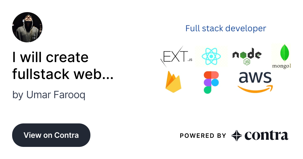 I will create fullstack web app by Umar Farooq I will create fullstack web app by Umar Farooq