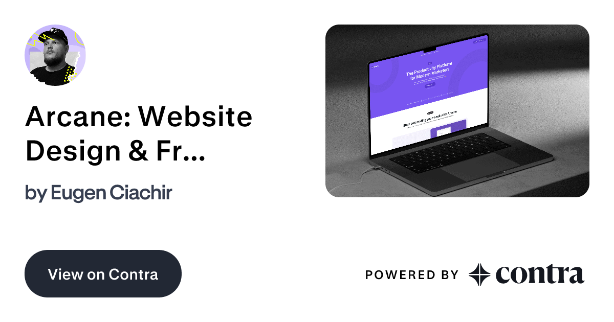 Arcane: Website Design & Framer Development 2024 by Eugen Ciachir