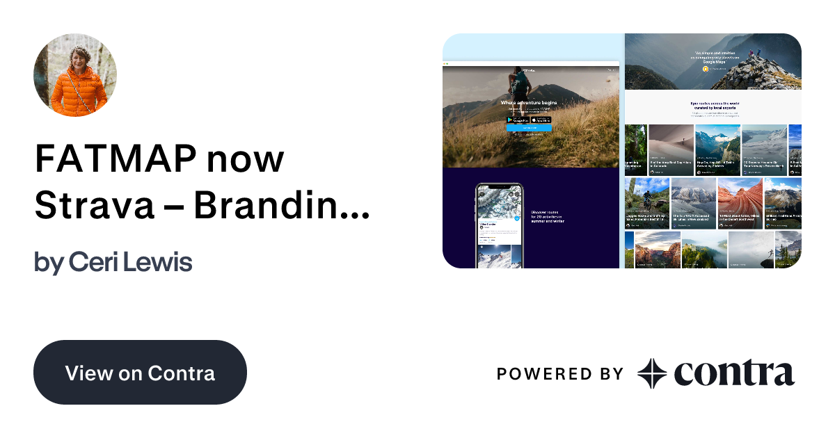 FATMAP now Strava – Branding & web by Ceri Lewis