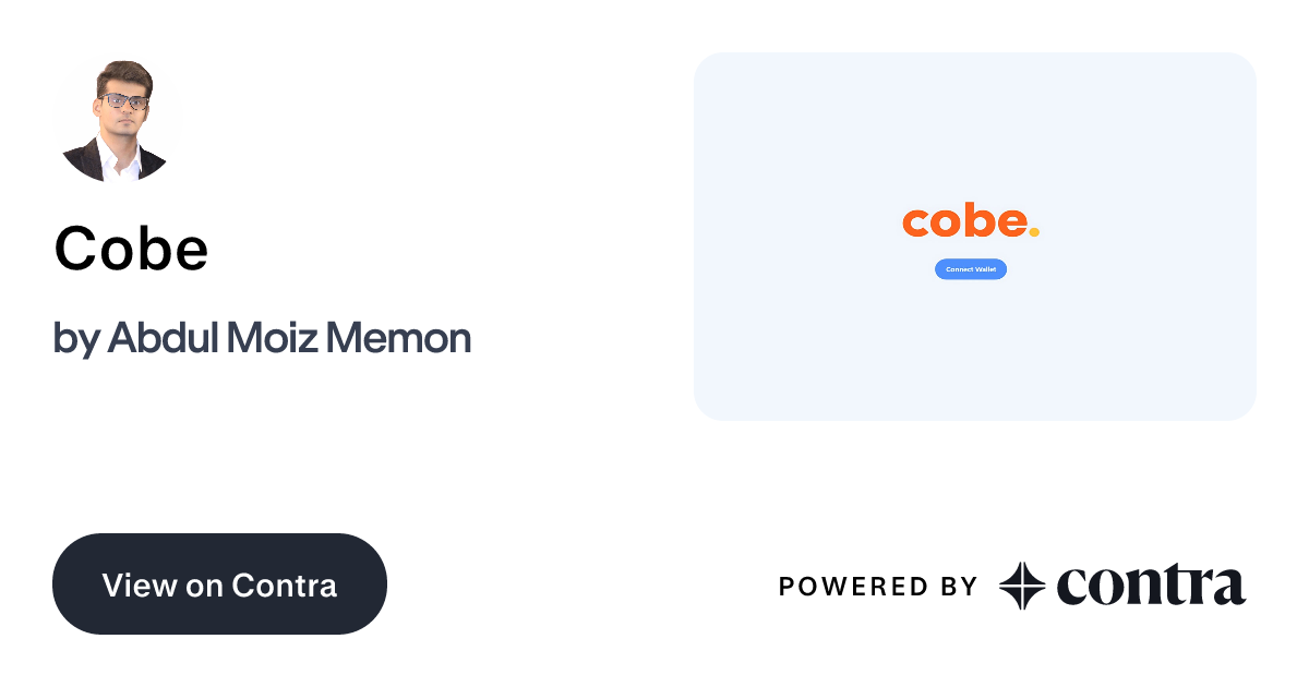 Cobe by Abdul Moiz Memon