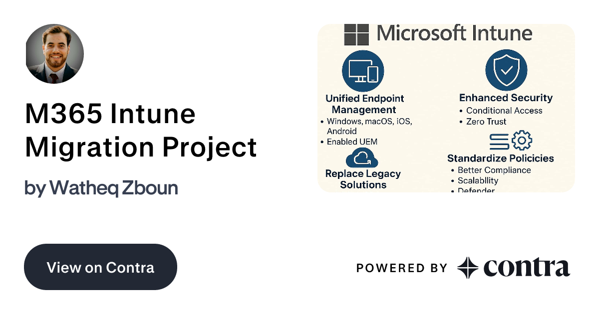 M365 Intune Migration Project by Watheq Zboun