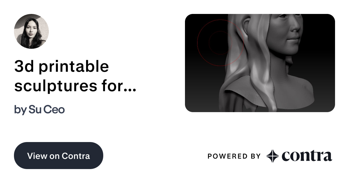 3d printable sculptures for clients by Su Ceo