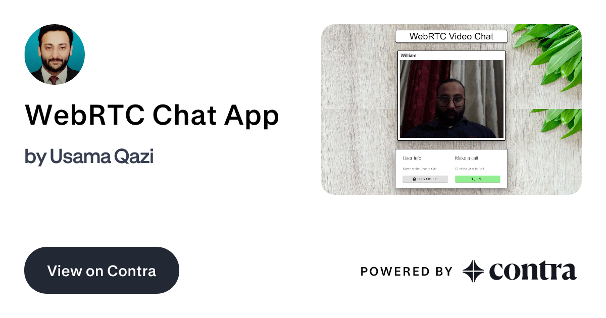 WebRTC Chat App by Usama Qazi