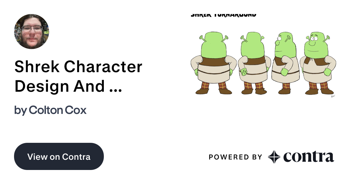 Shrek Character Design And Turnaround by Colton Cox