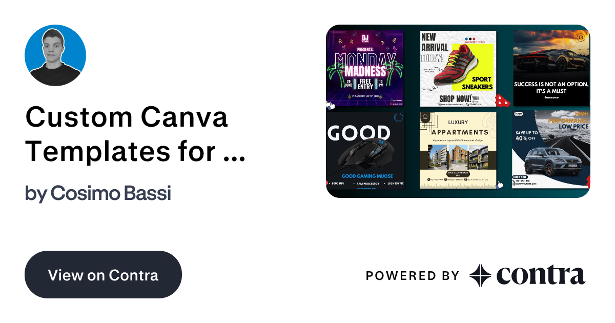 Custom Canva Templates for Social Media Campaigns by Cosimo Bassi