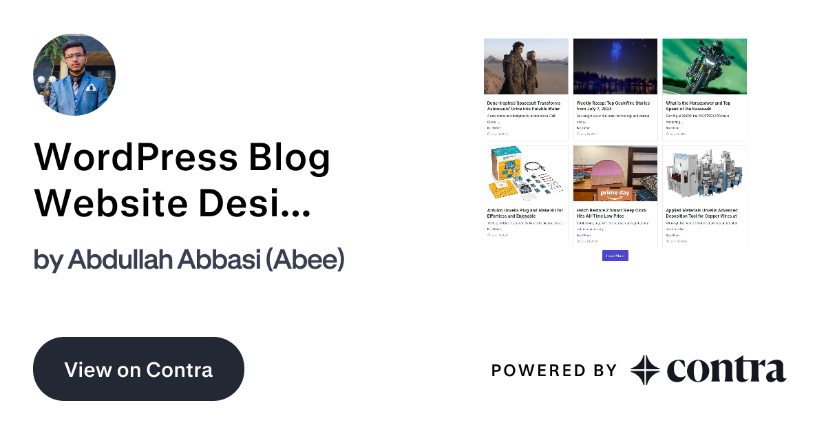 WordPress Blog Website Design/ Blog design by Abdullah Abbasi (Abee)