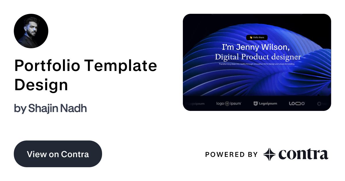 Portfolio Template Design by Shajin Nadh