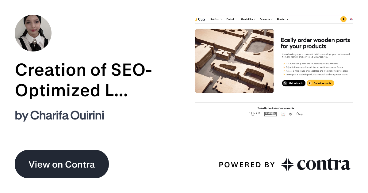 Creation of SEO-Optimized Landing Pages by Charifa Ouirini