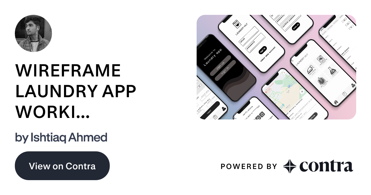 WIREFRAME LAUNDRY APP WORKING PROTOTYPE:: Behance by Ishtiaq Ahmed