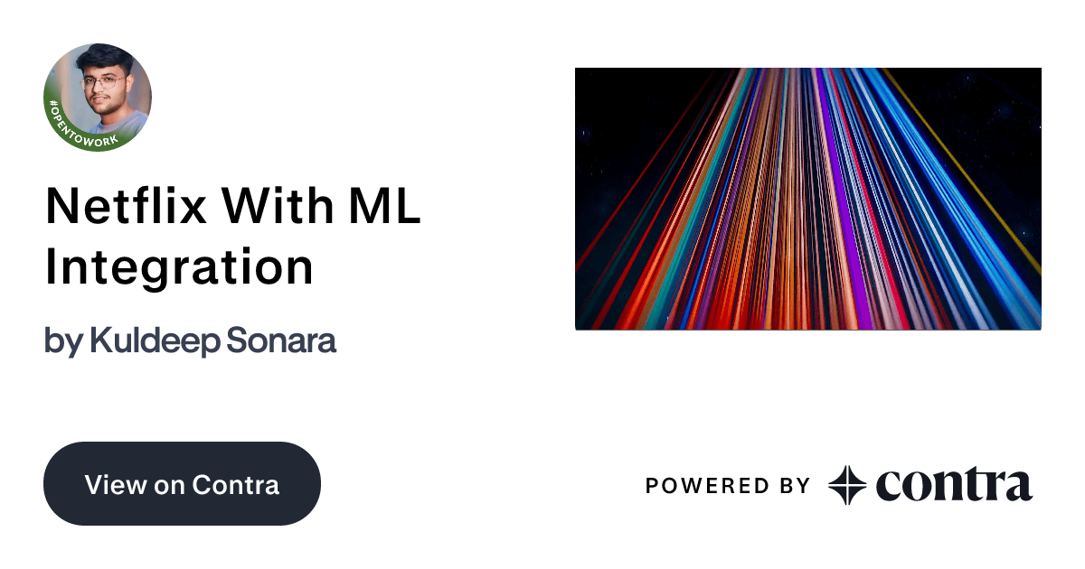 Netflix With ML Integration by Kuldeep Sonara