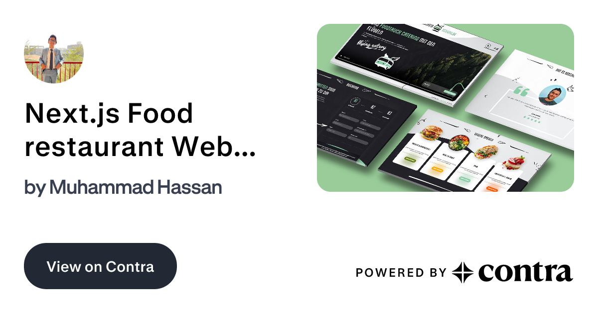 Next.js Food restaurant Website by Muhammad Hassan