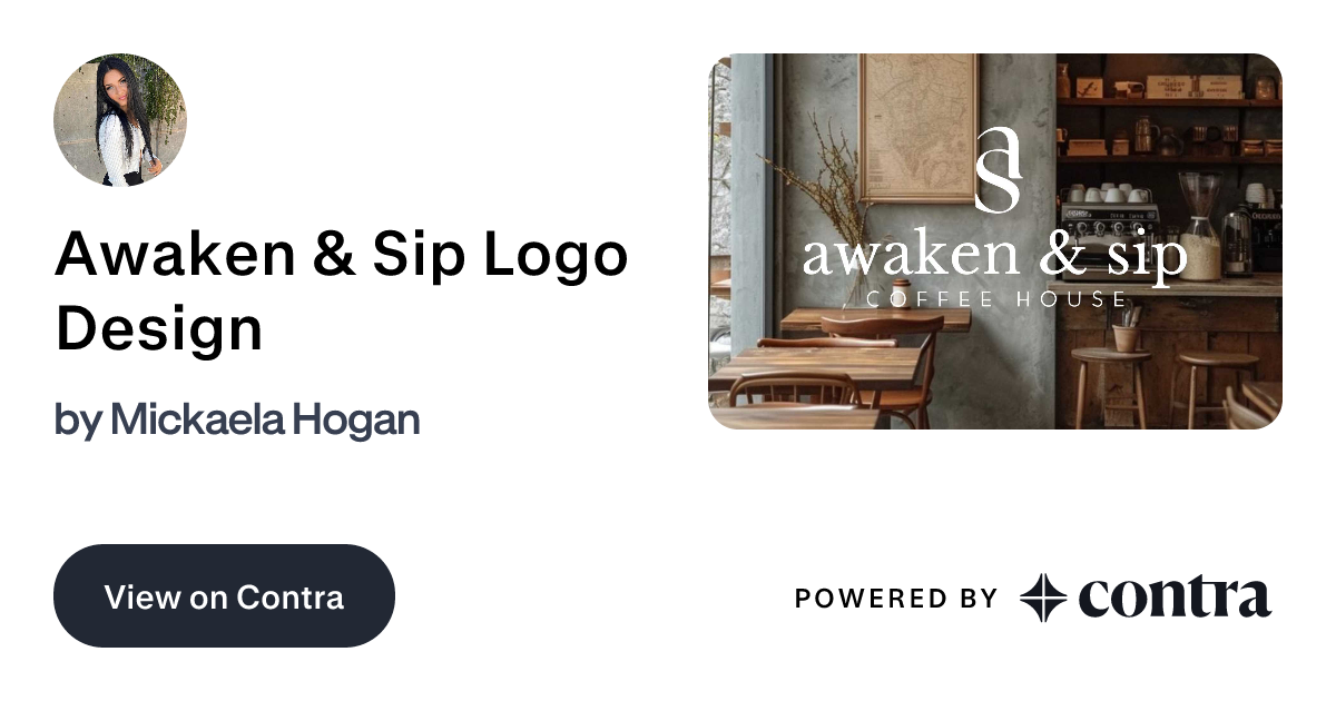 Awaken & Sip Logo Design by Mickaela Hogan