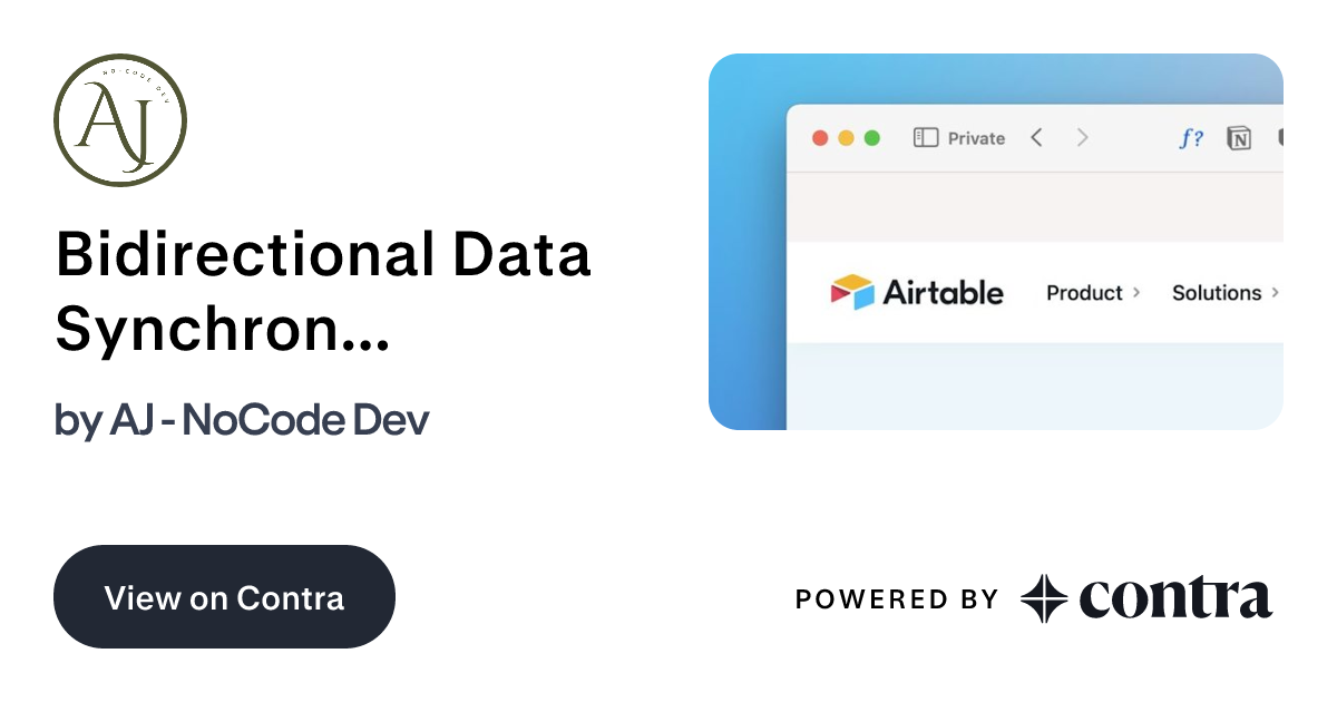 Bidirectional Data Synchronization And Management Platform By Aj Nocode Dev