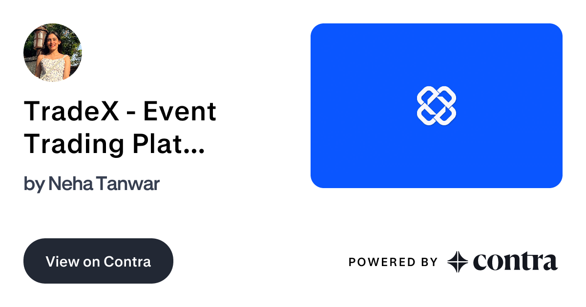 TradeX - Event Trading Platform | Visual Identity by Neha Tanwar