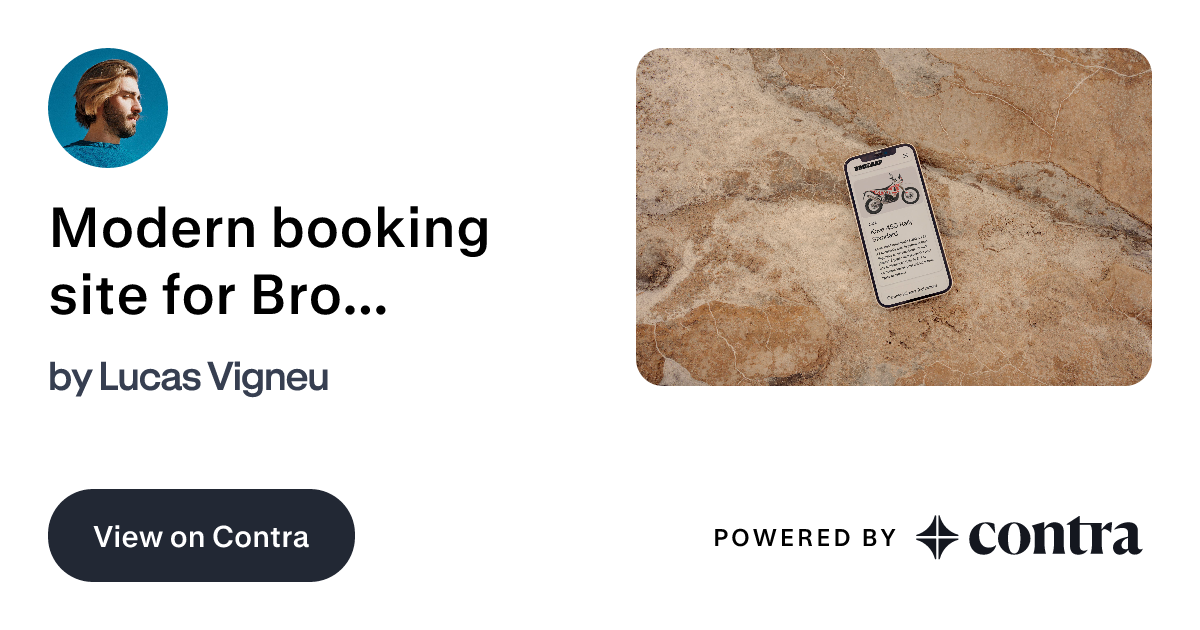 Modern booking site for Brooaap by Lucas Vigneu