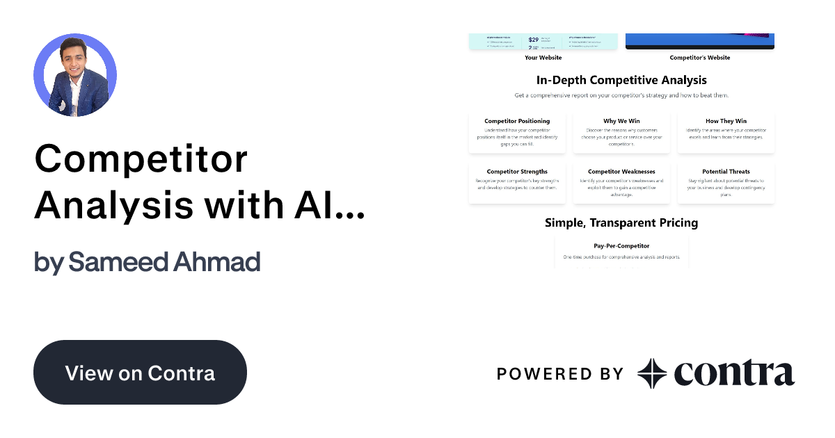 Competitor Analysis with AI - CompeteAI by Sameed Ahmad