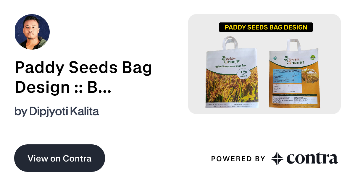 Paddy Seeds Bag Design :: Behance by Dipjyoti Kalita