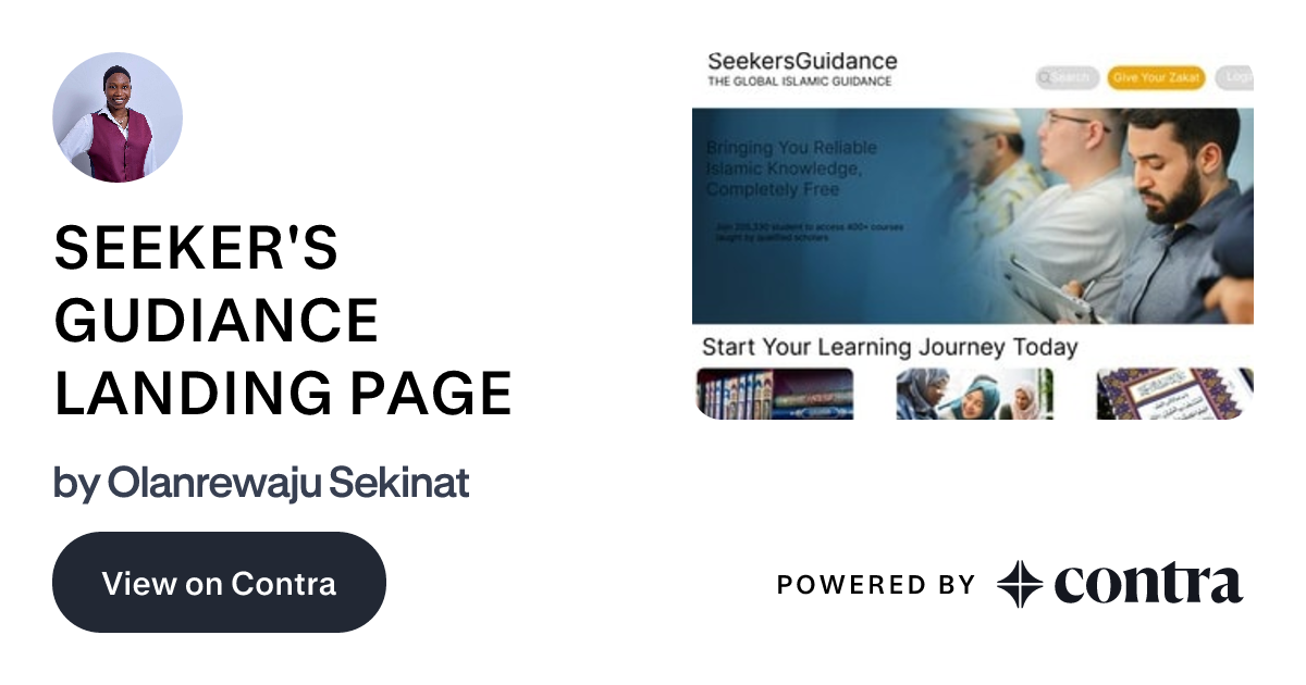 SEEKER'S GUDIANCE LANDING PAGE by Olanrewaju Sekinat