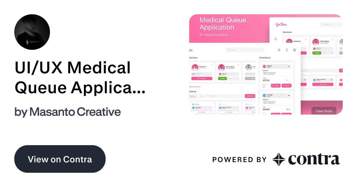 UI/UX Medical Queue Application Design by Masanto Creative