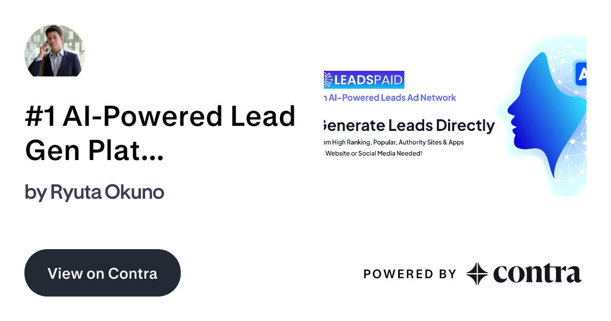 #1 AI-Powered Lead Gen Platform | LeadsPaid.com by Ryuta Okuno