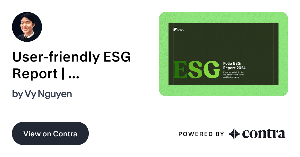 User-friendly ESG Report | Presentation Design by Vy Nguyen
