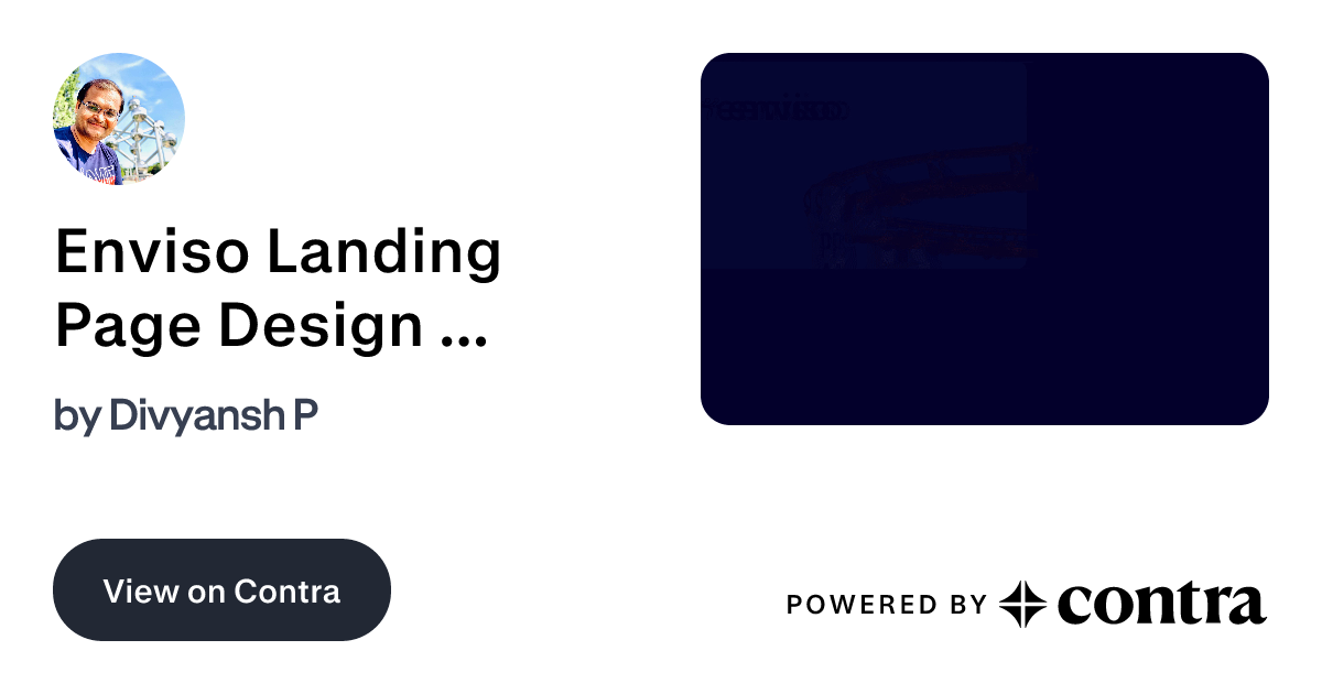 Enviso Landing Page Design in Figma (Web Design) by Divyansh Patel