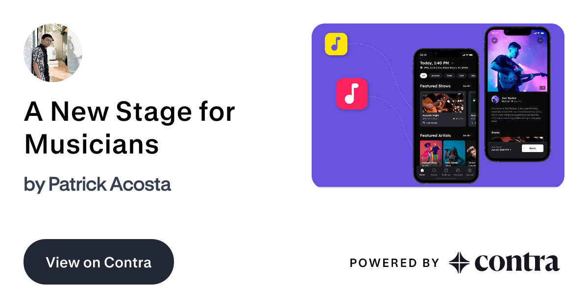 A New Stage for Musicians by Patrick Acosta