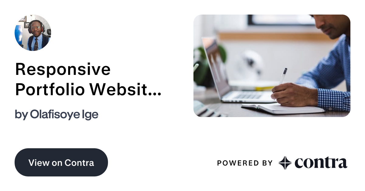 Responsive Portfolio Website Design by Olafisoye Ige
