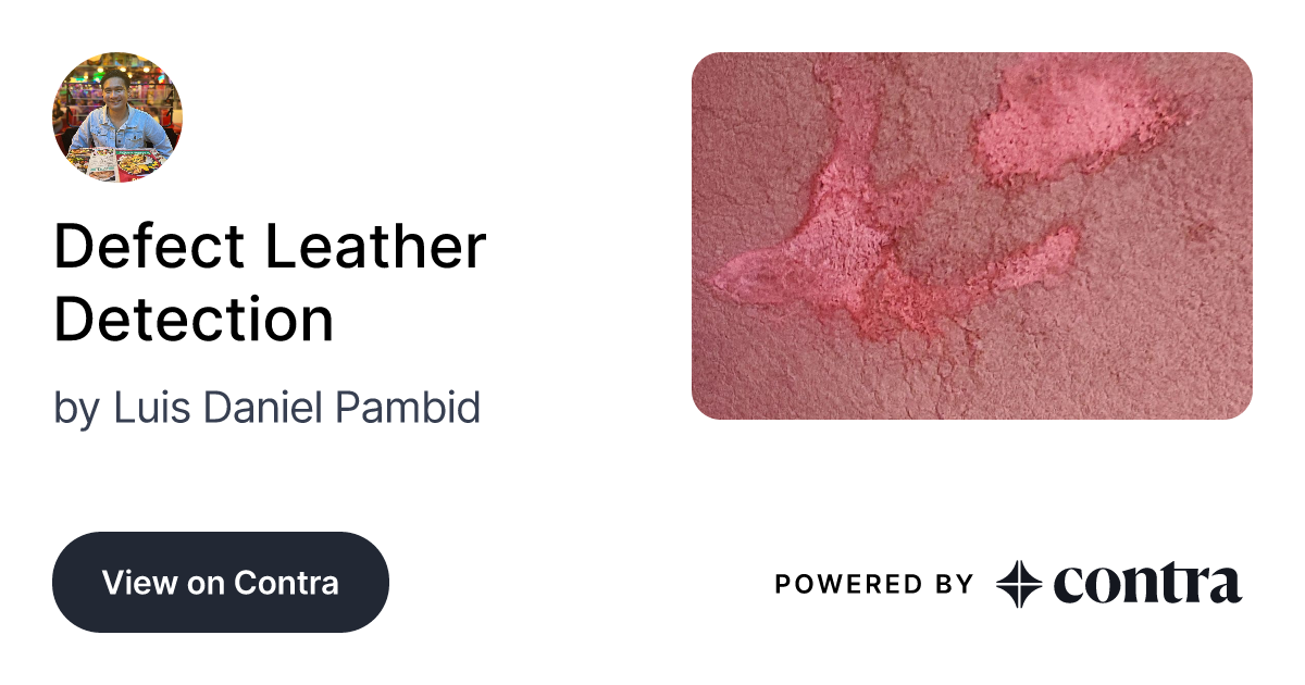 Defect Leather Detection By Luis Daniel Pambid