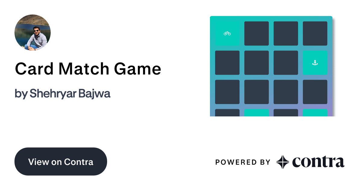 Card Match Game by Shehryar Bajwa