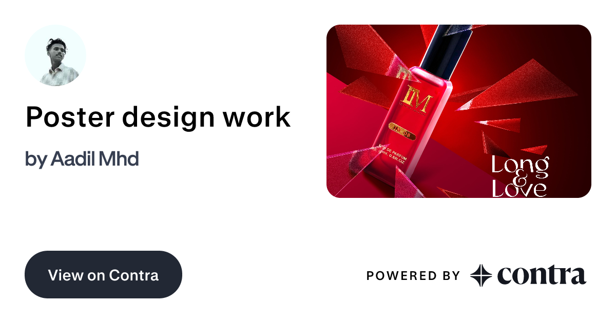 Poster design work by Aadil Mhd