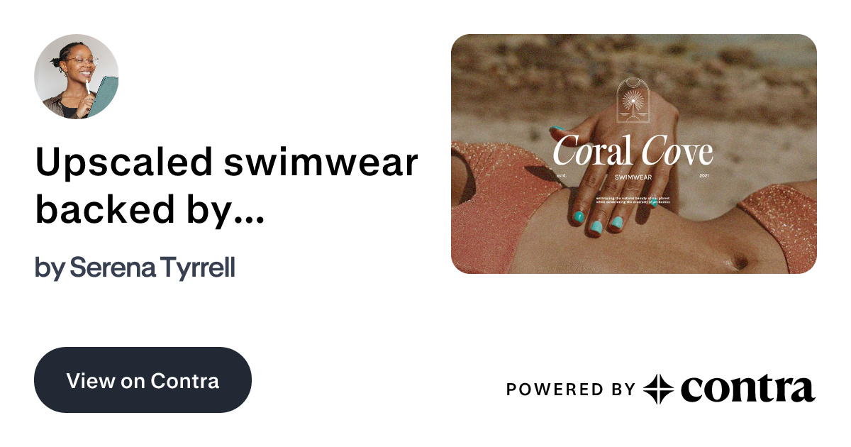 Upscaled swimwear backed by a strategic visual identity. by Serena Tyrrell