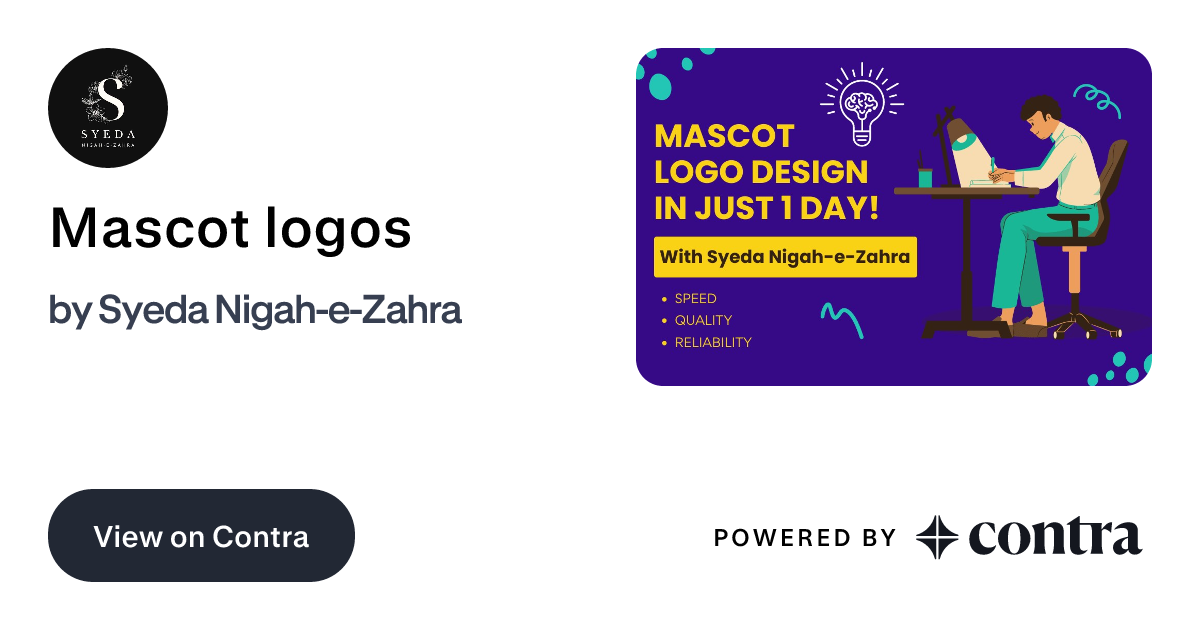 Mascot logos by Syeda Nigah-e-Zahra