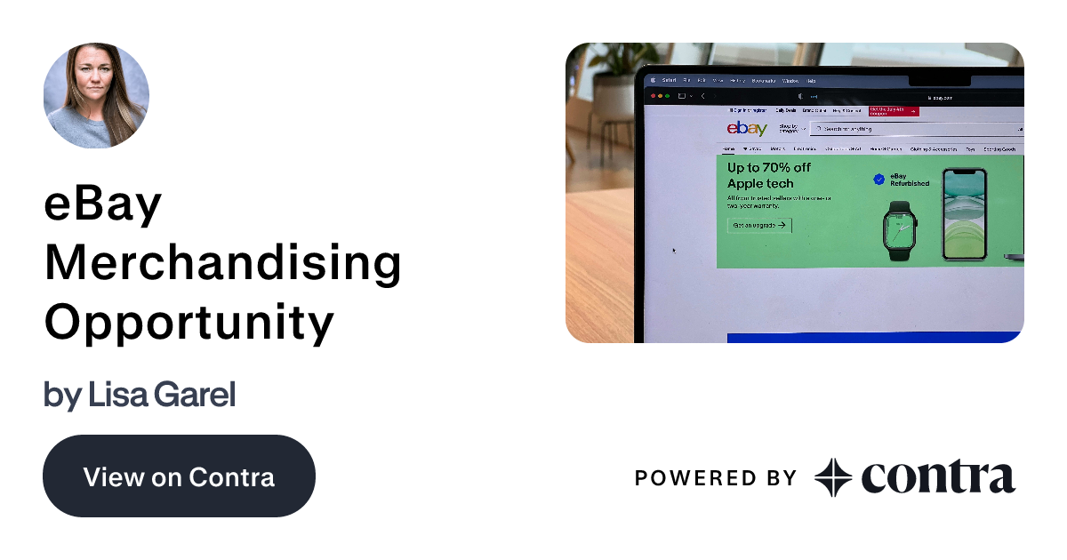 eBay Merchandising Opportunity by Lisa Garel