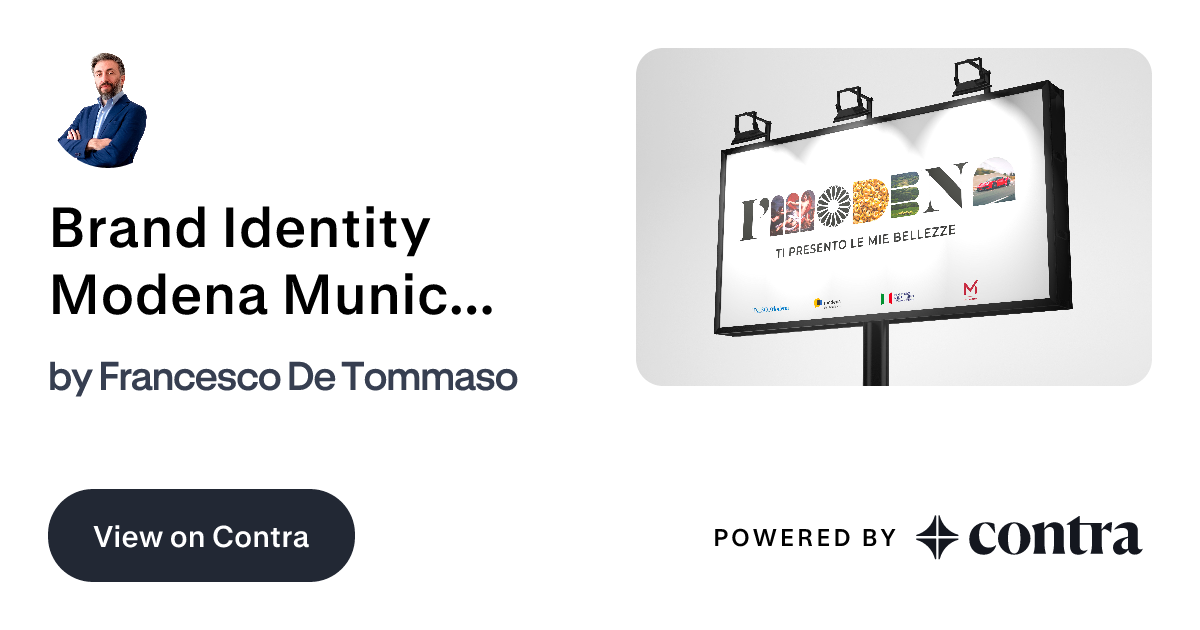 Brand Identity Modena Municipality UNESCO by Francesco De Tommaso
