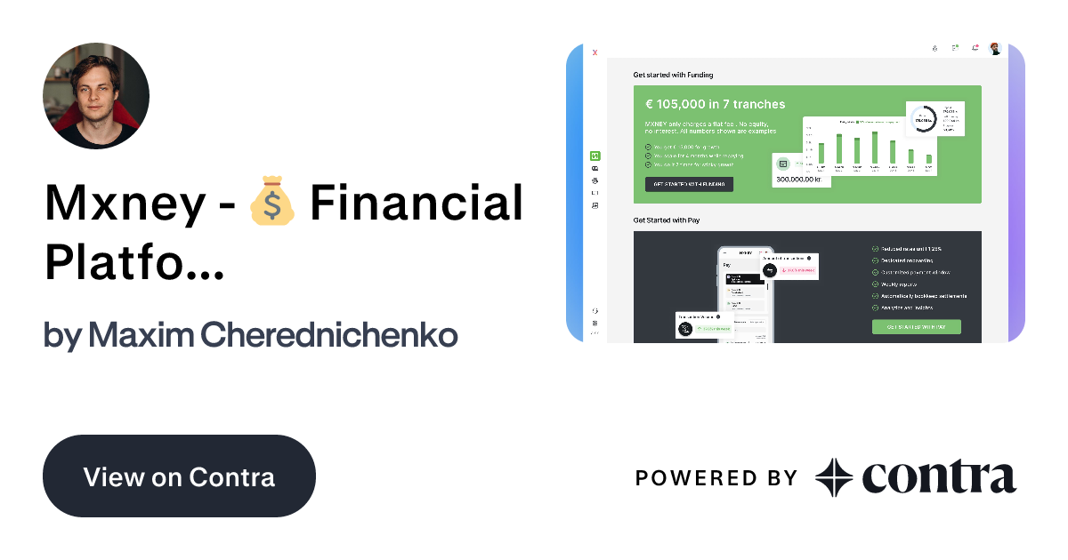 Mxney - 💰 Financial Platform | Desktop & Mobile by Maxim Cherednichenko