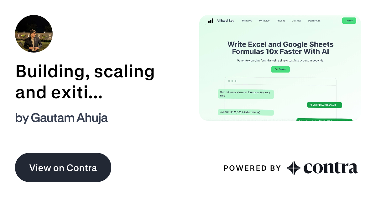 Building, scaling and exiting an AI SaaS application by Gautam Ahuja
