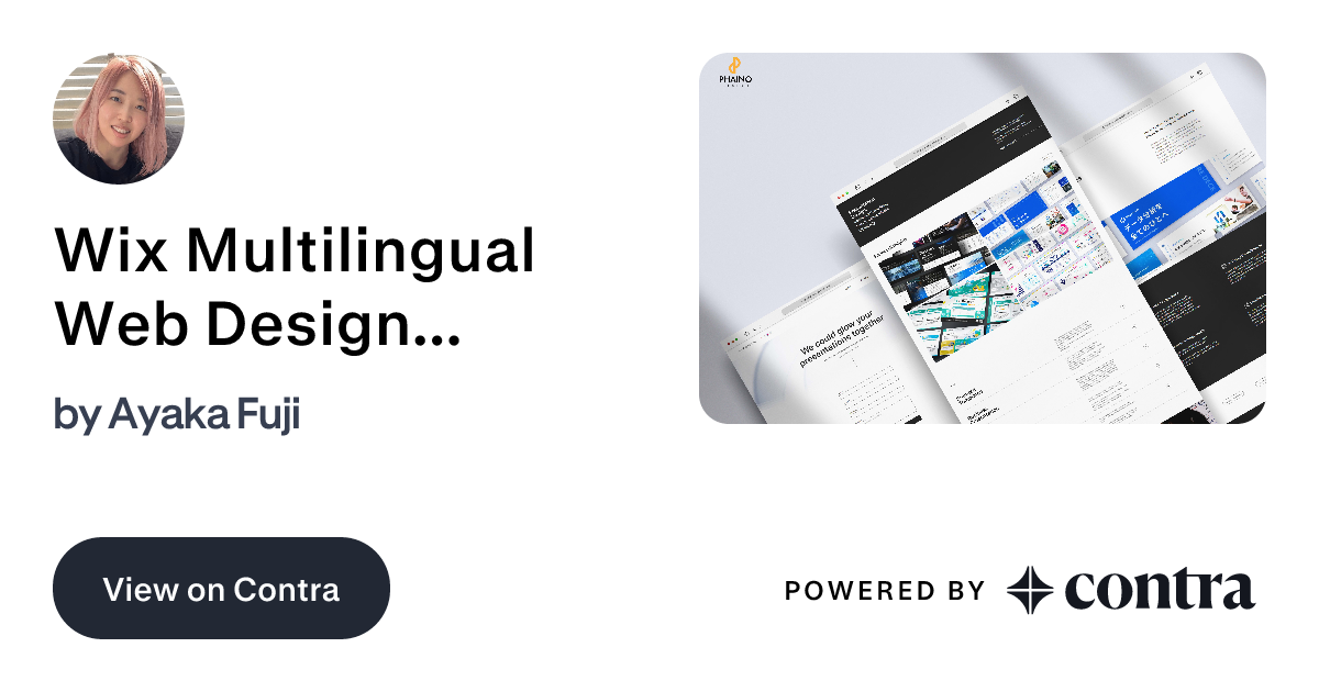 Wix Multilingual Web Design for Portfolio by Ayaka Fuji