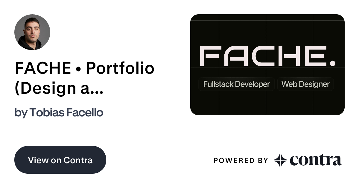 FACHE • Portfolio (Design and Development) by Tobias Facello