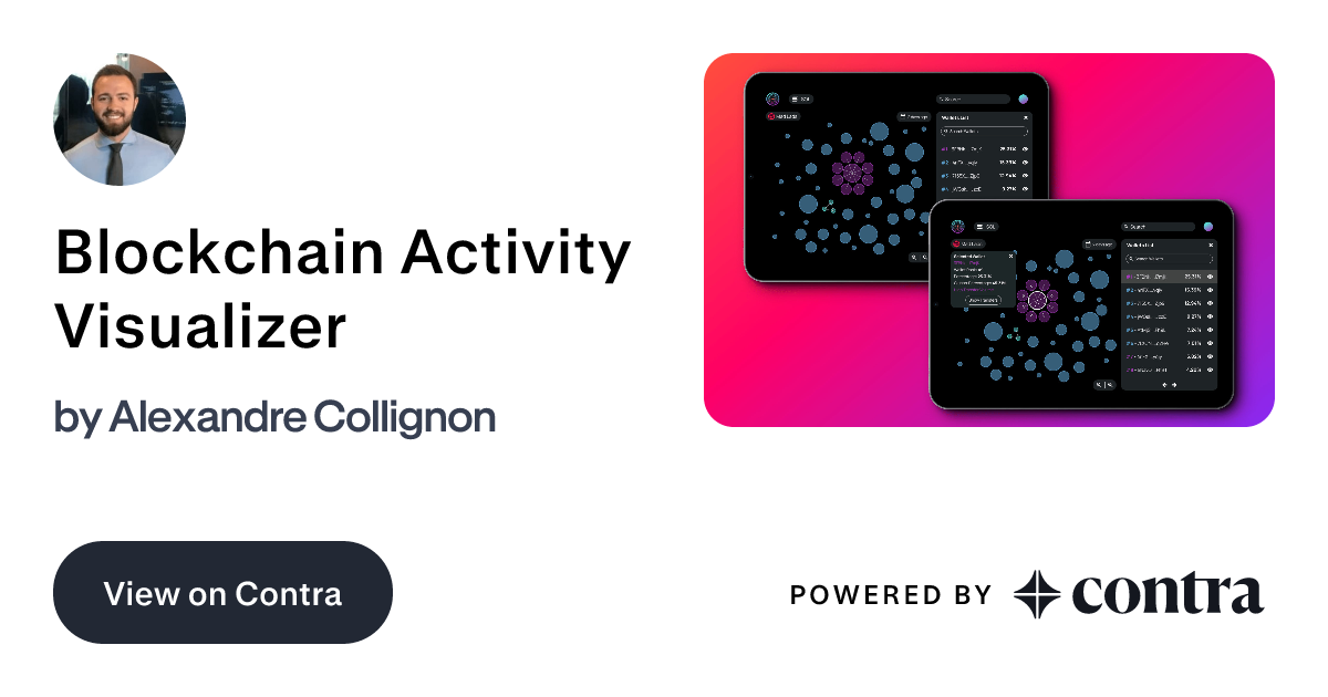 Blockchain Activity Visualizer by Alexandre Collignon