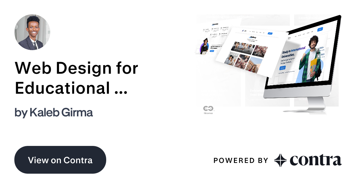 Web Design for Educational Consultancy Company by Kaleb Girma