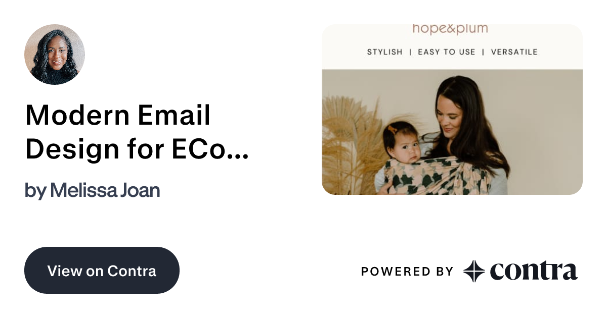 Modern Email Design for ECommerce Client by Melissa Joan