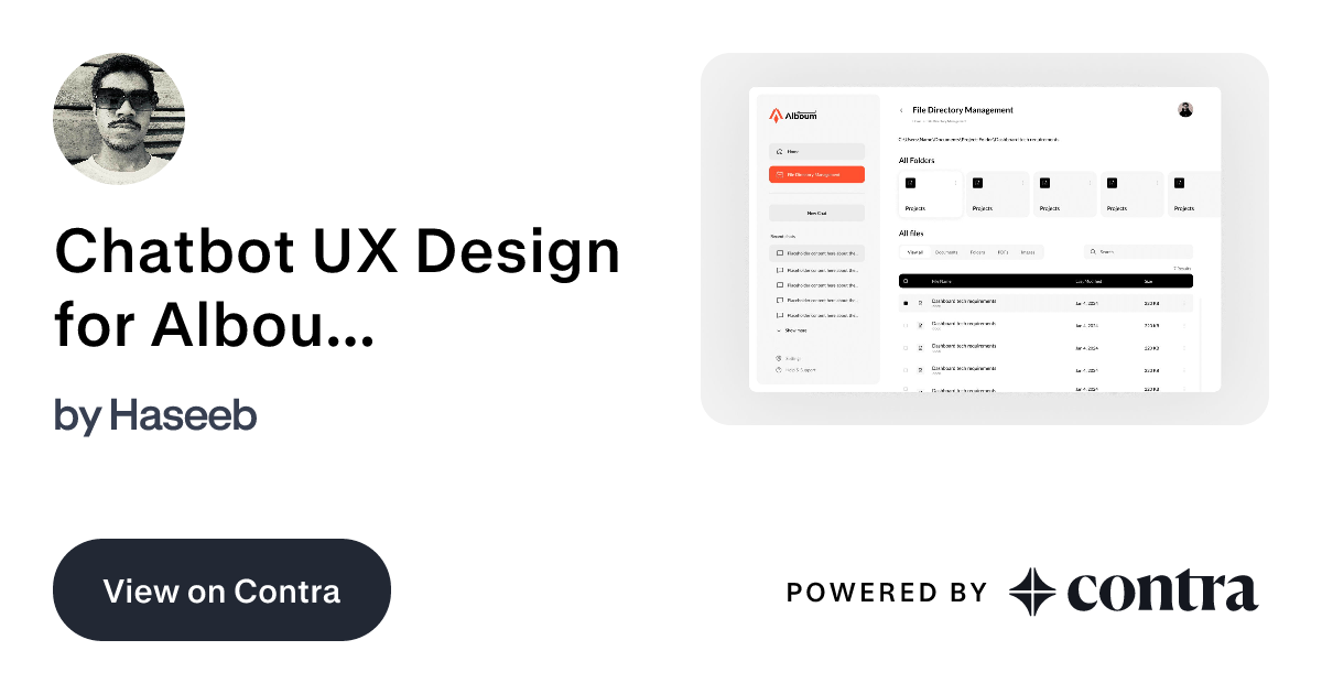 Chatbot UX Design for Alboum Technology by Haseeb Ansari