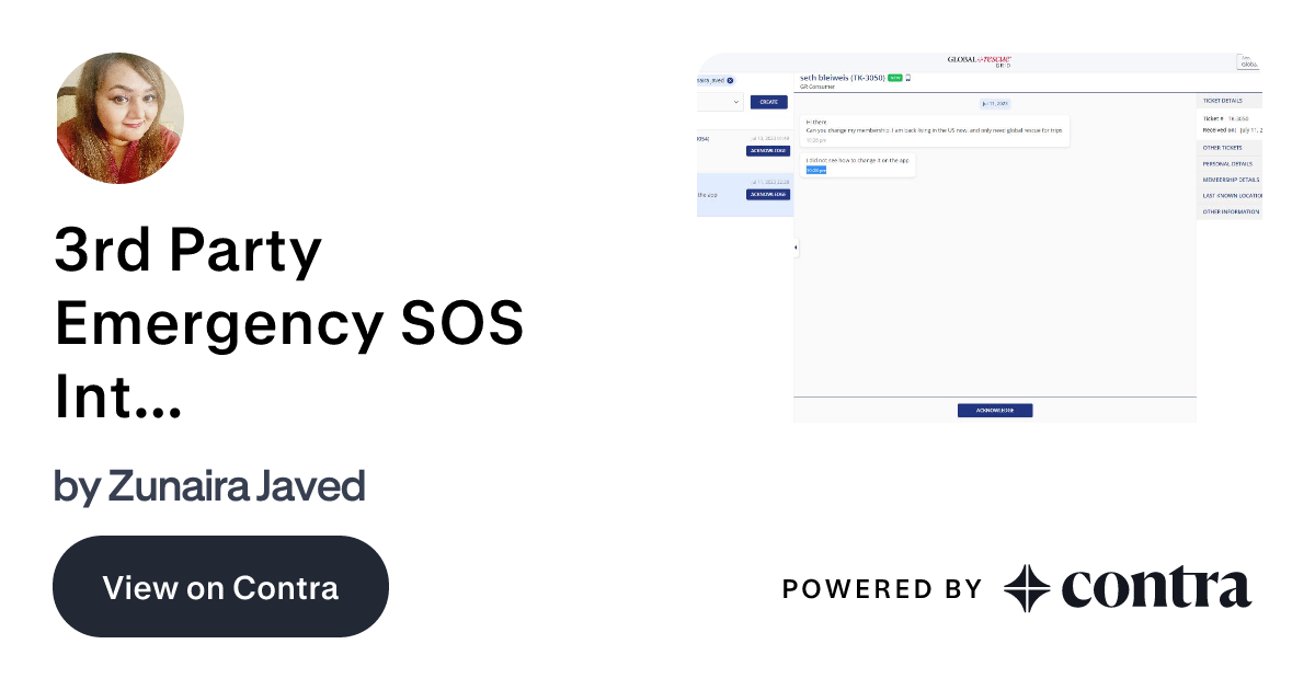 3rd Party Emergency SOS Integration by Zunaira Javed