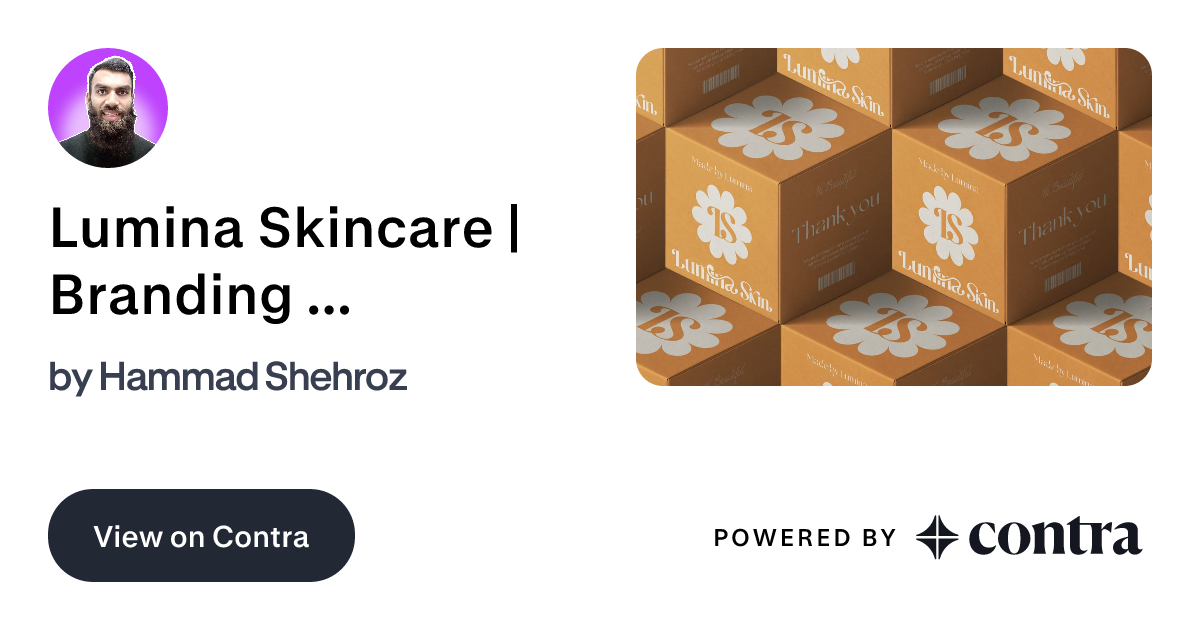 Lumina Skincare | Branding & Packaging by Hammad Shehroz